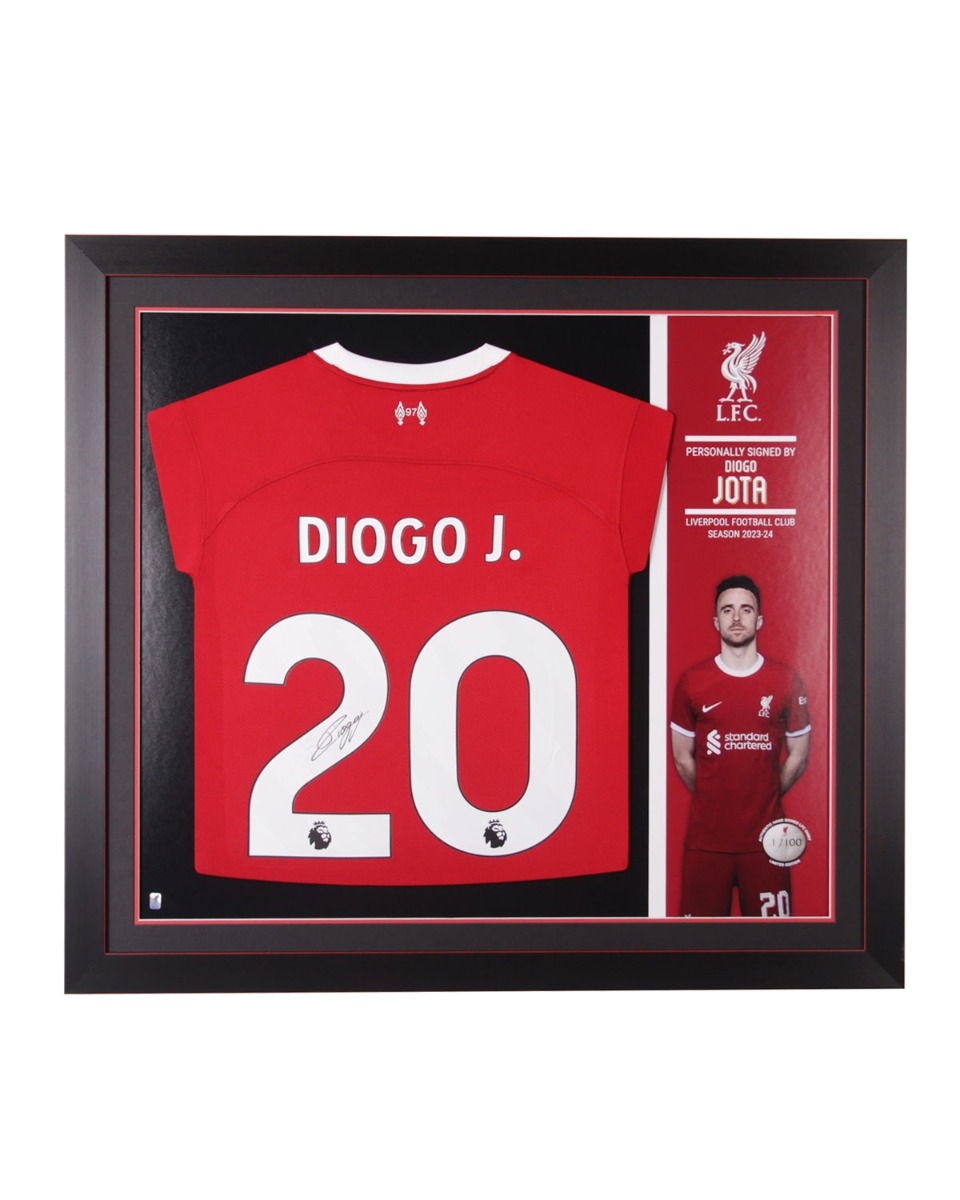 LFC Signed 23/24 Jota Framed Shirt