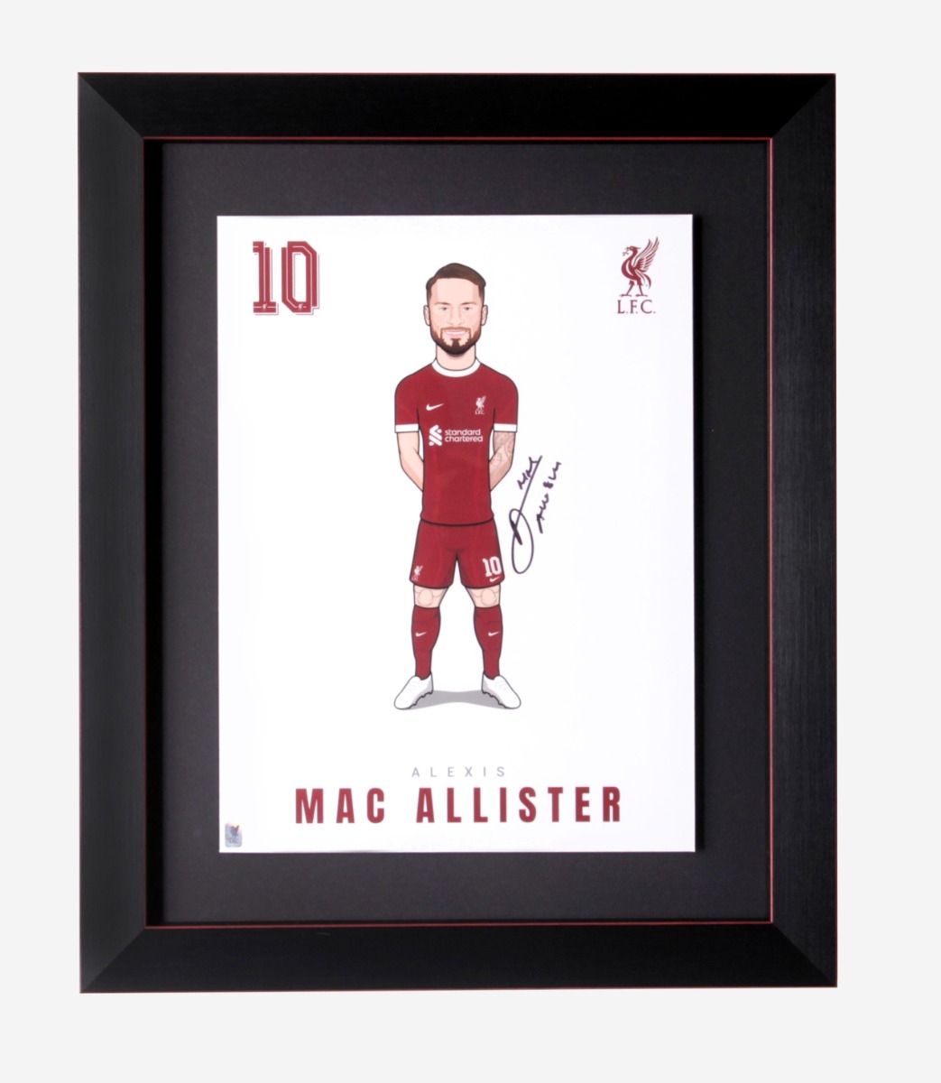 LFC Signed 23/24 Mac Allister Print