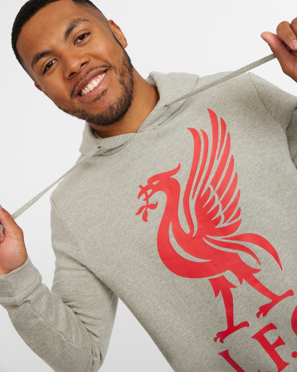LFC Liverbird Grey Hoody