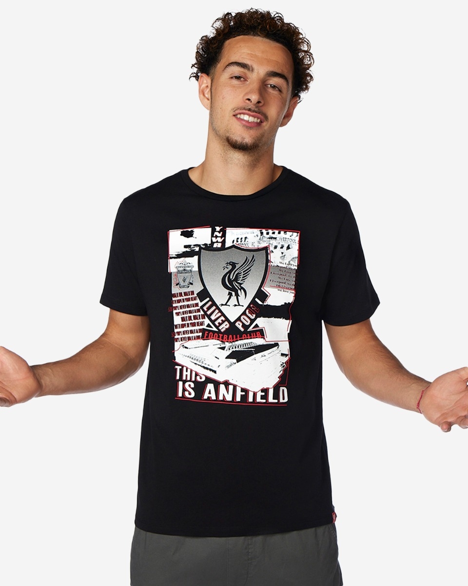 LFC Mens Anfield Crest Tee Black