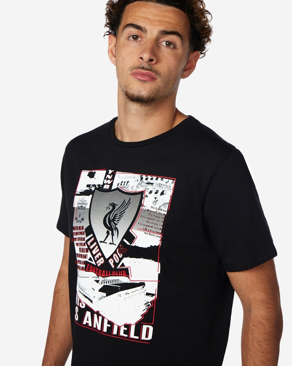 LFC Mens Anfield Crest Tee Black