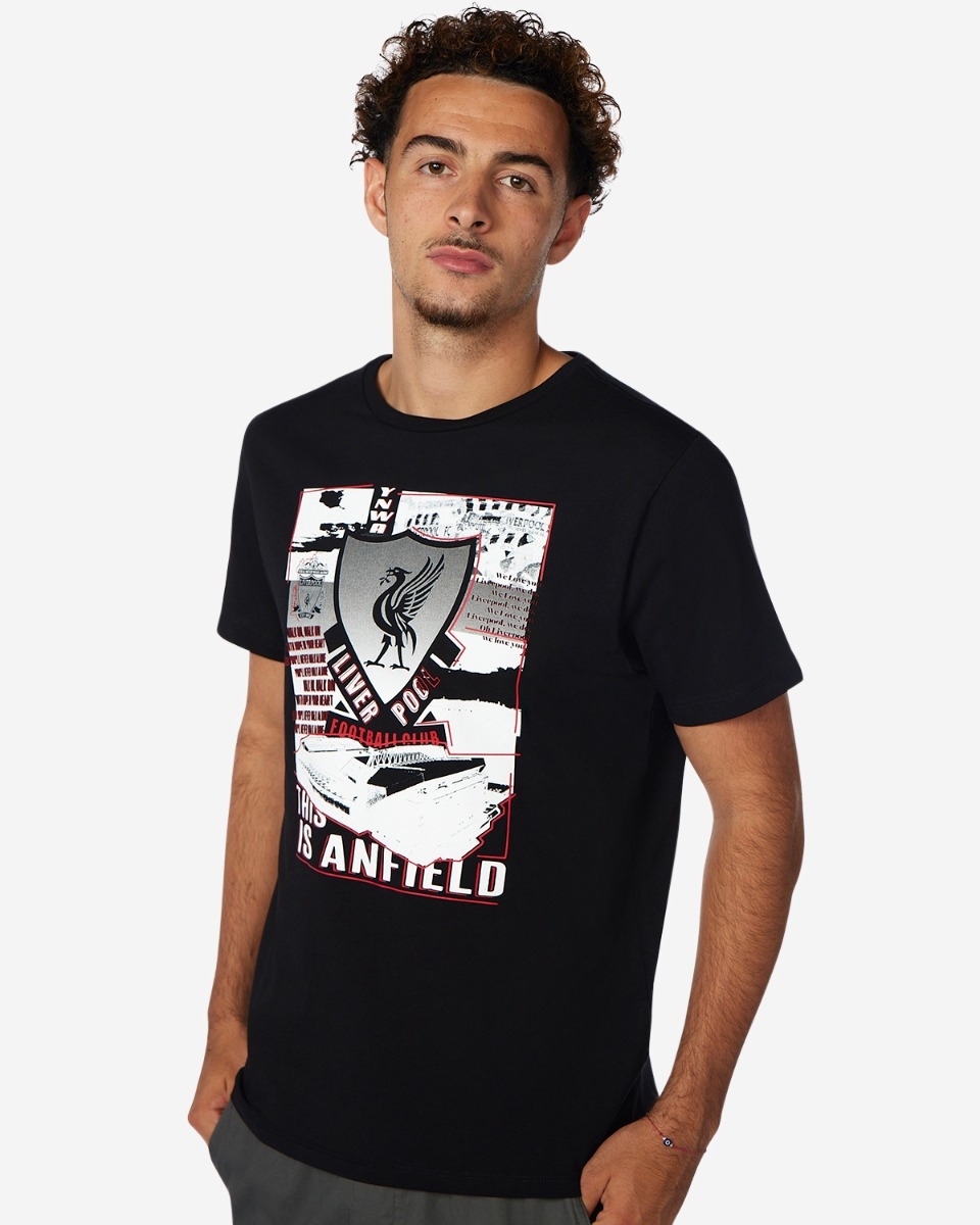 LFC Mens Anfield Crest Tee Black