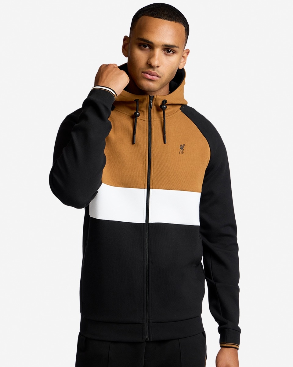 LFC Mens Colour Block Hoody Black
