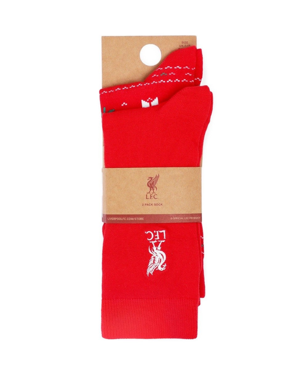LFC 2PK Fairisle Christmas Socks