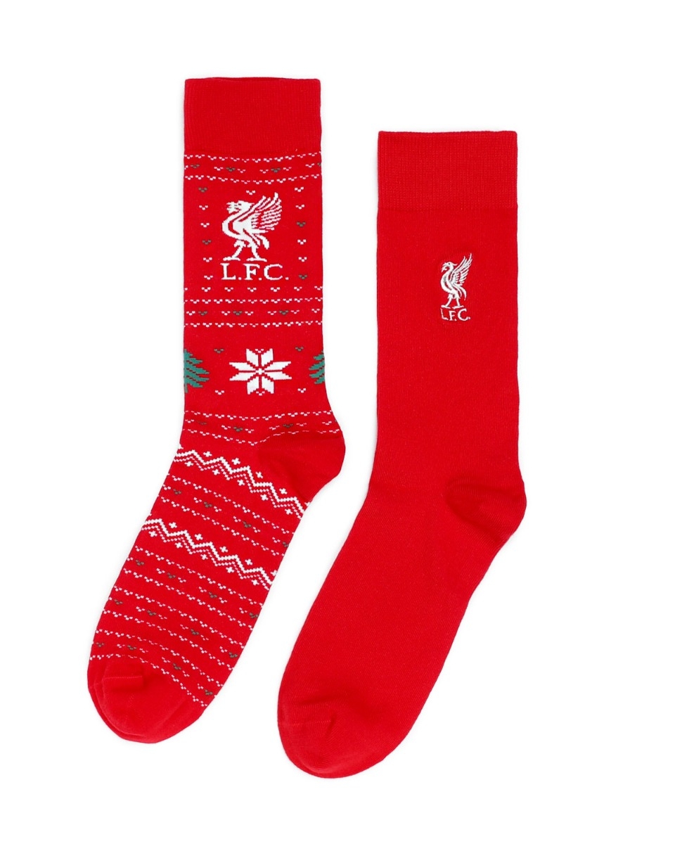 LFC 2PK Fairisle Christmas Socks