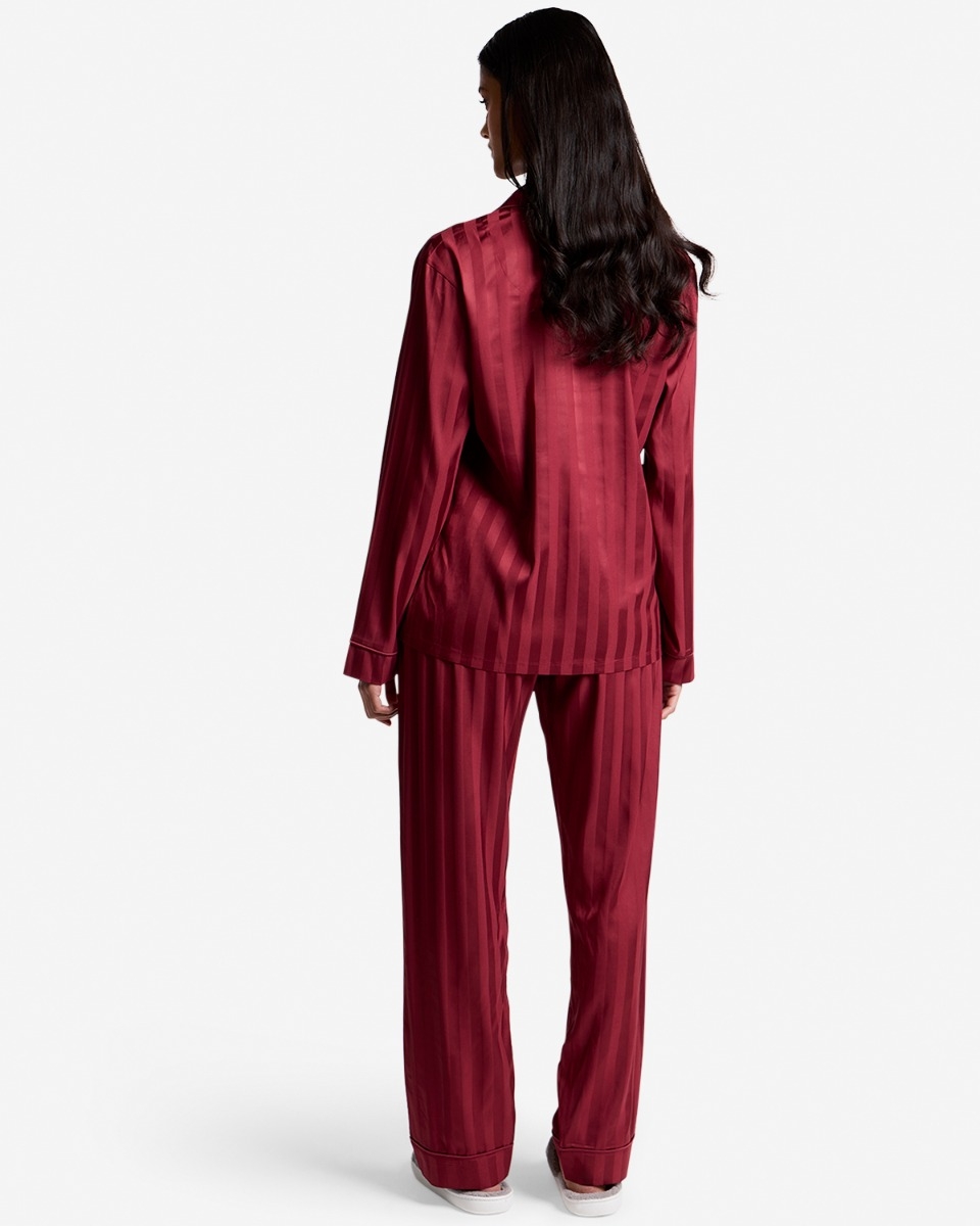LFC Womens Satin Pyjama Set Red