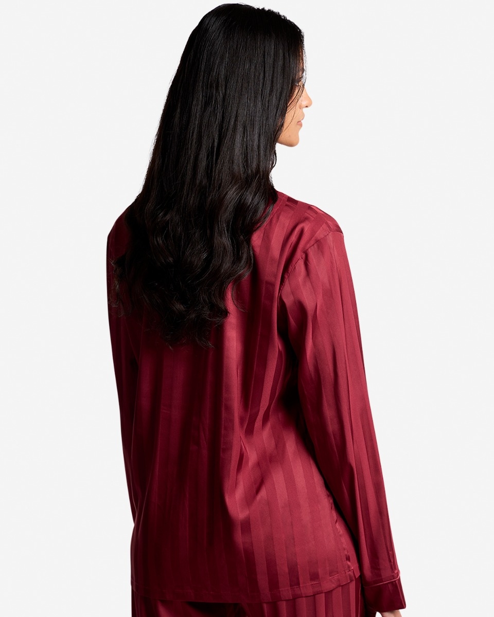 LFC Womens Satin Pyjama Set Red