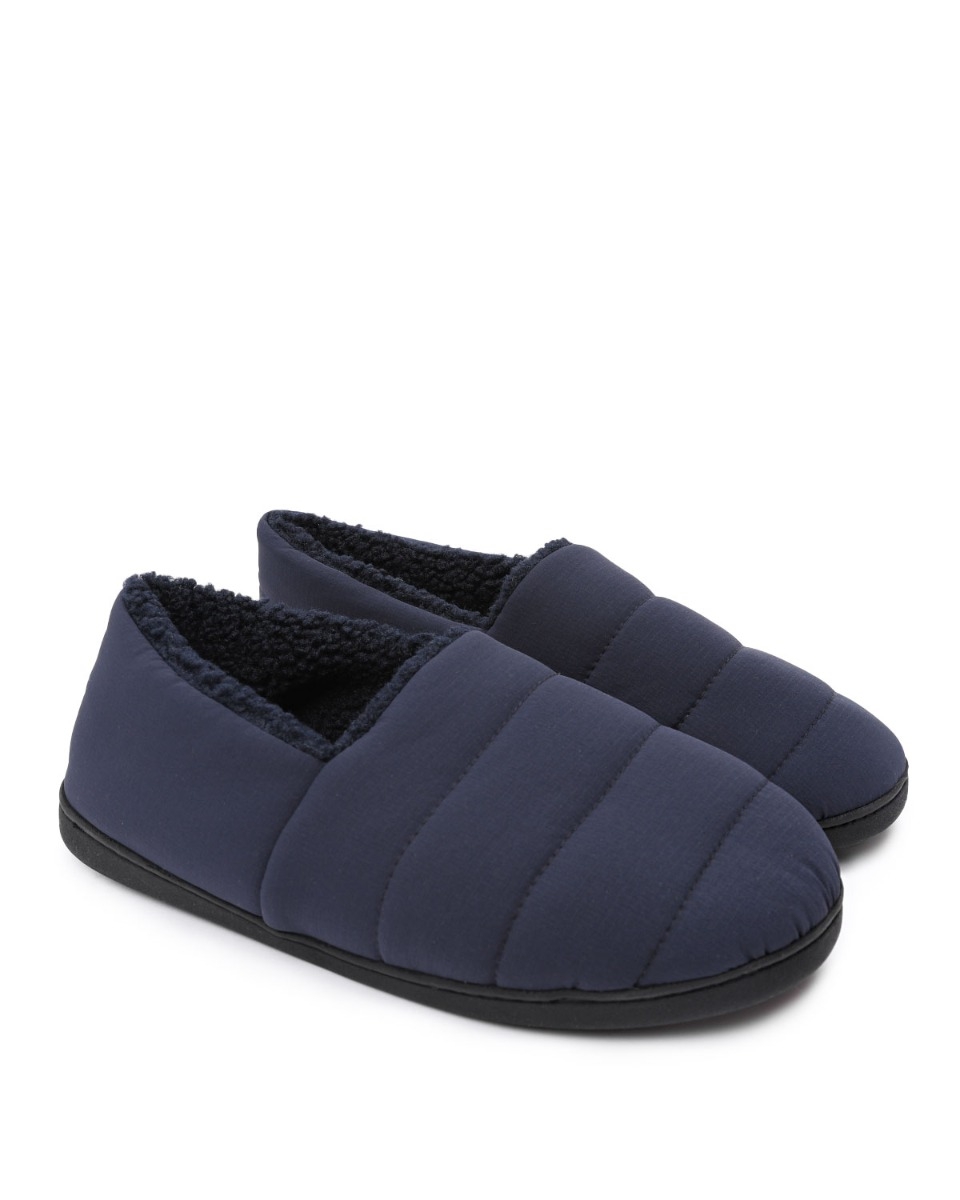 LFC Mens Quilted Slippers Navy