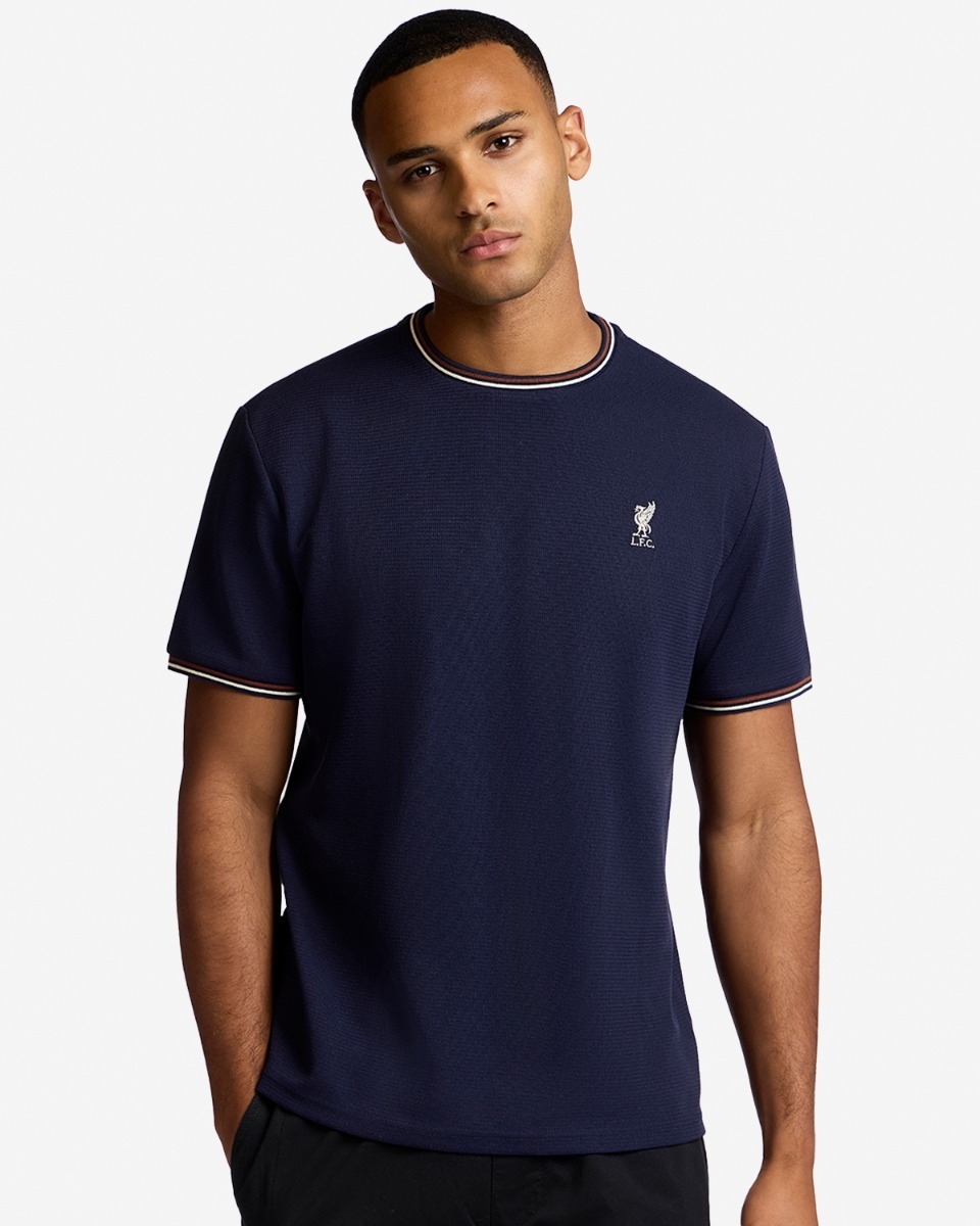 LFC Mens Textured Tee Navy