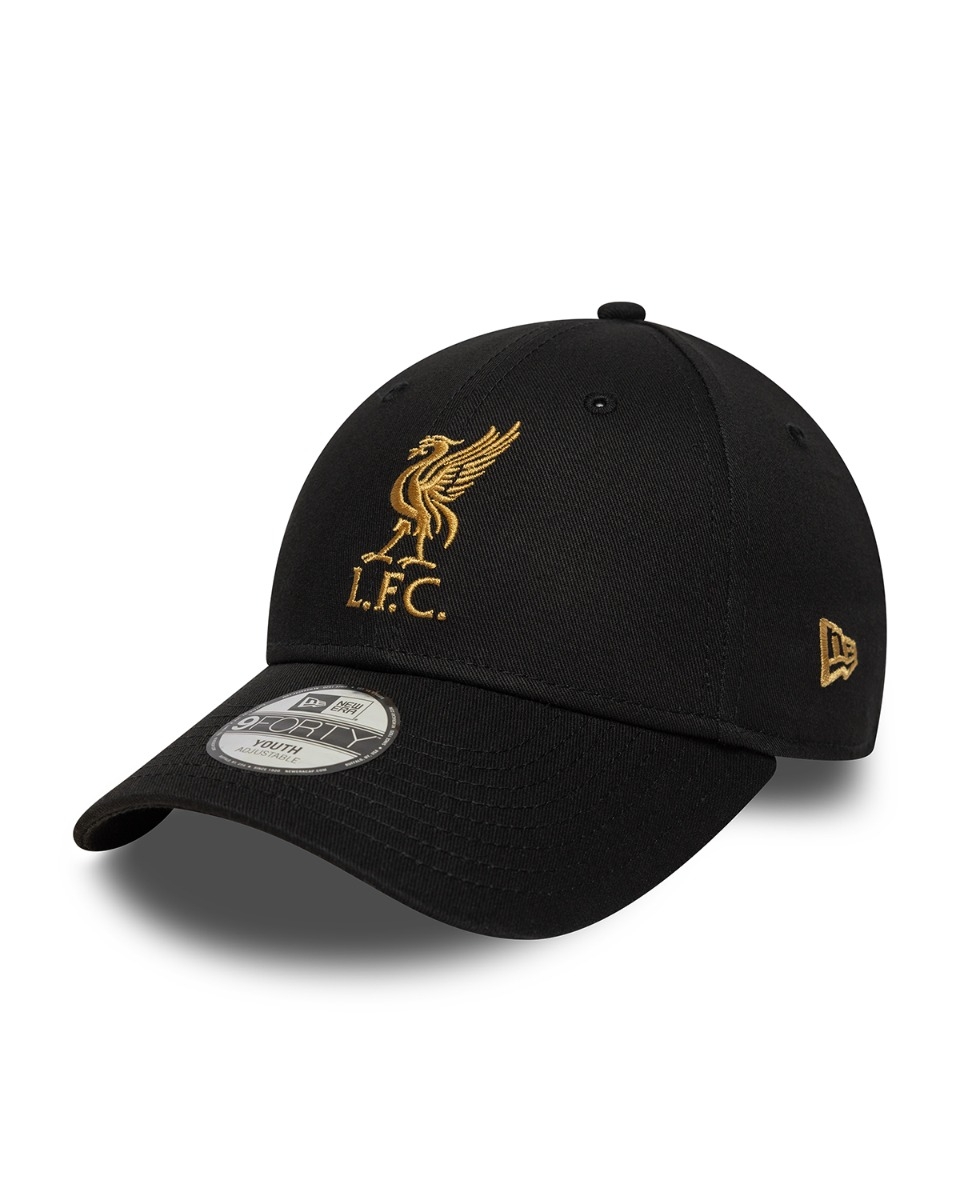 LFC New Era Kids 9FORTY Liverbird Cap Black & Gold