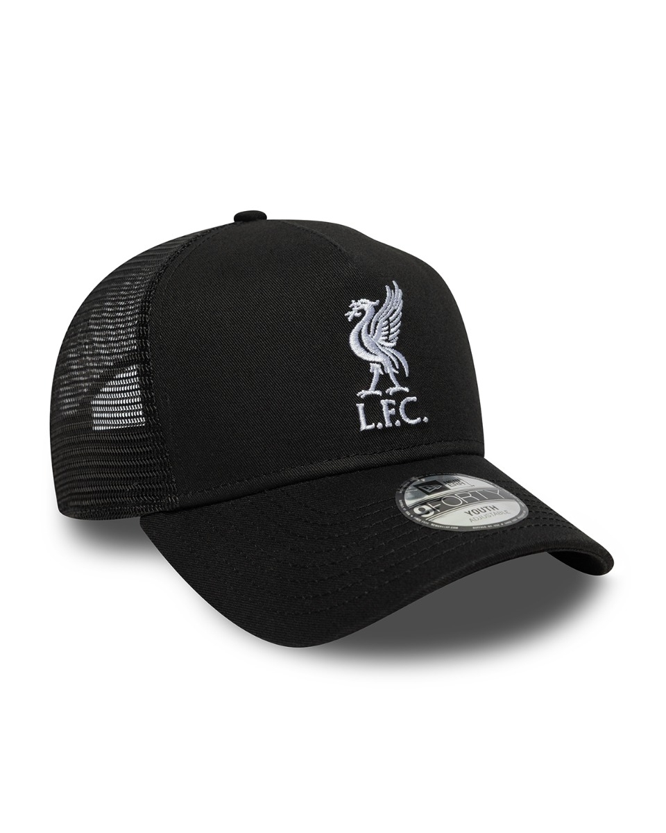 LFC New Era Kids TRUCKER Liverbird Cap Black & White