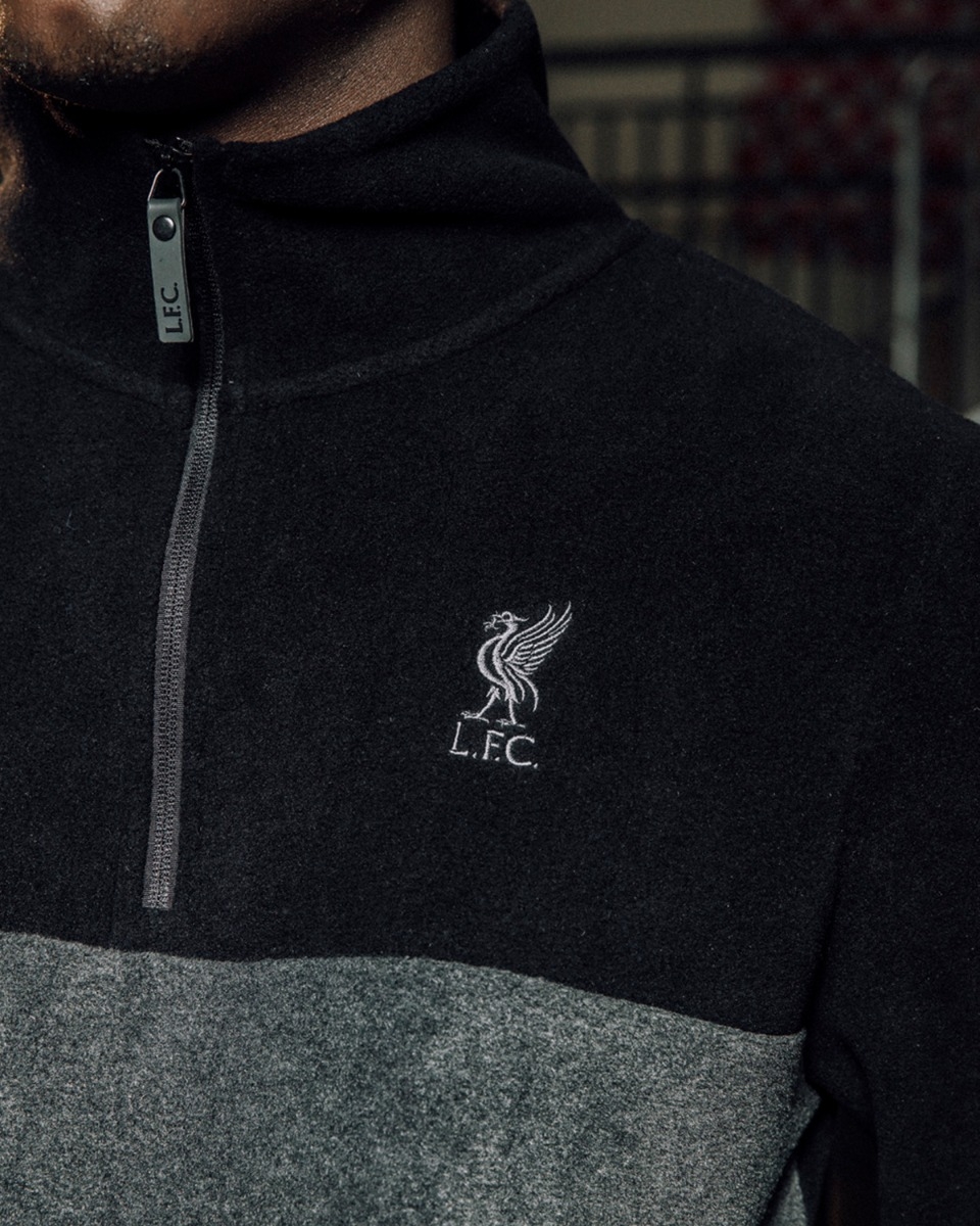 LFC Mens Black/Grey , Â¼ Zip Fleece