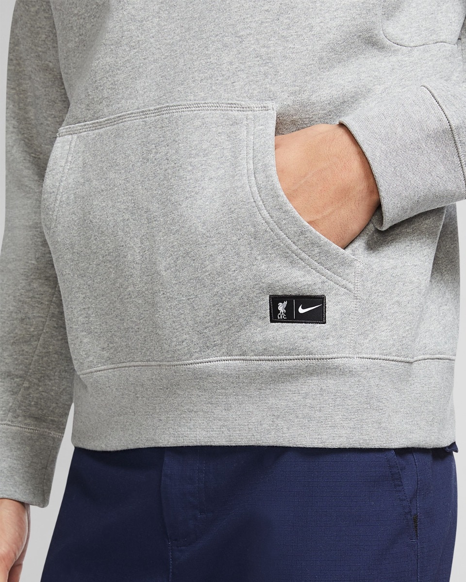 LFC Nike Mens Fleece Grey Track Jacket