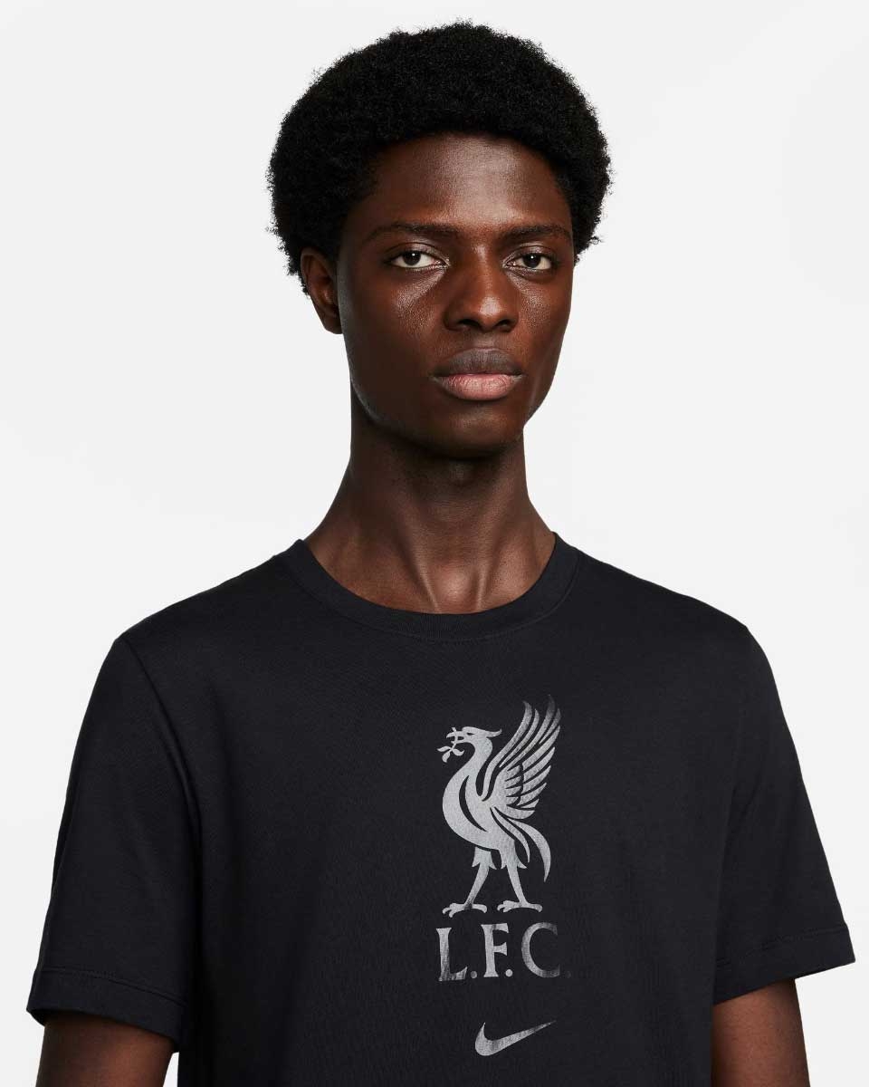 LFC Nike Mens 23/24 Crest Black Tee