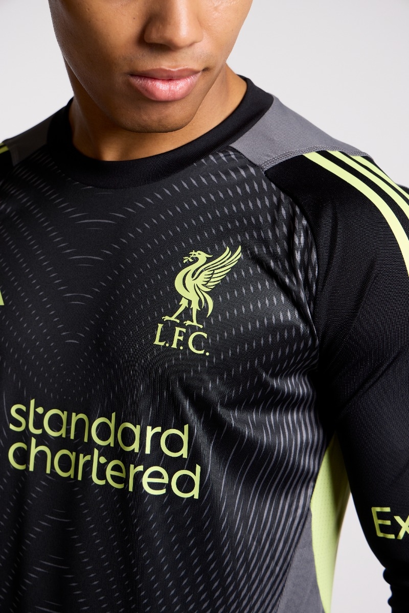 LFC adidas Mens 25/26 Long Sleeve Goalkeeper Jersey Grey