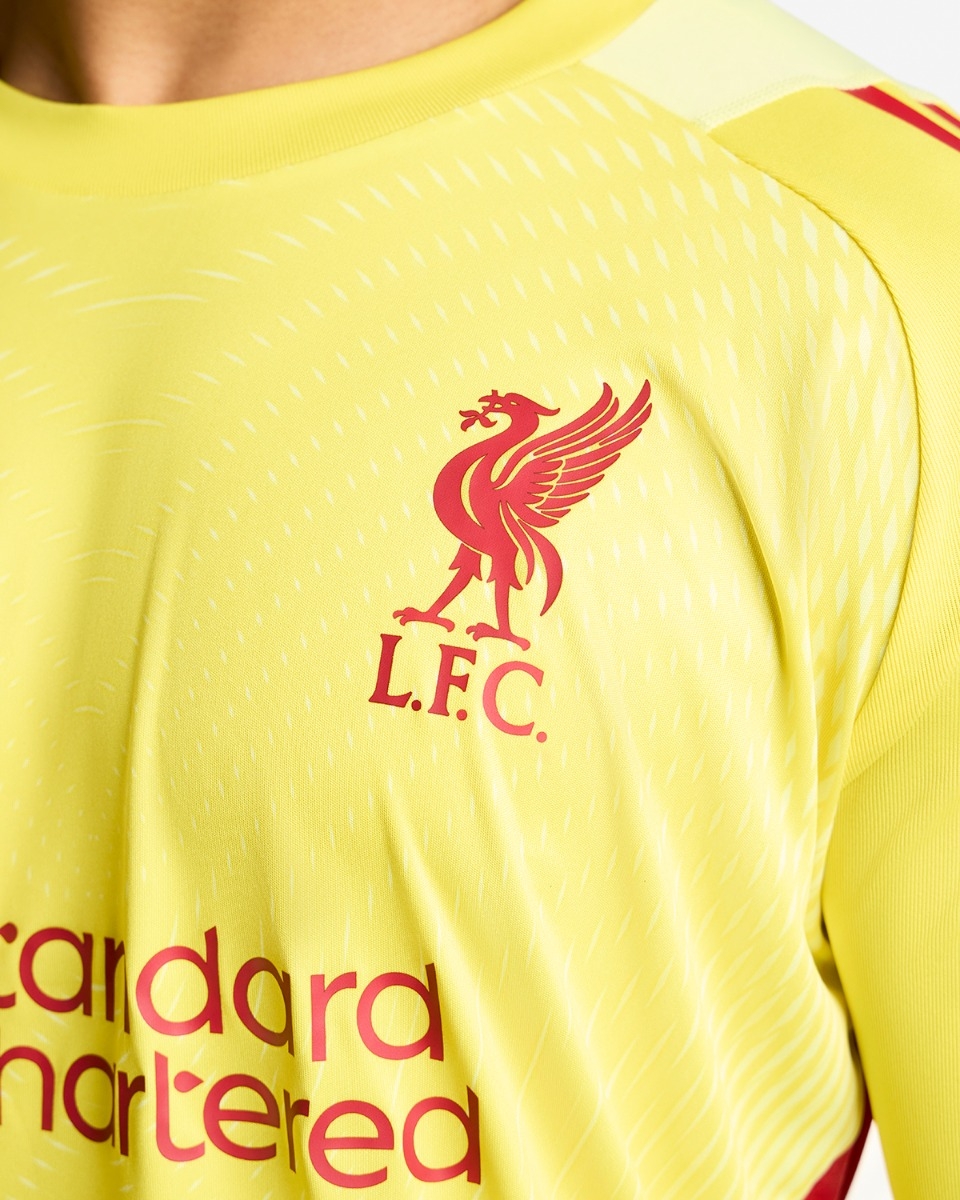 LFC adidas Mens 25/26 Long Sleeve Goalkeeper Jersey Yellow