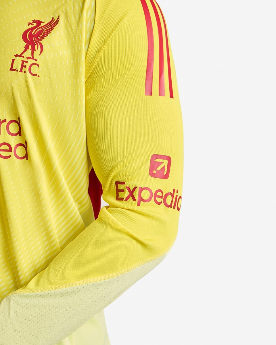 LFC adidas Mens 25/26 Long Sleeve Goalkeeper Jersey Yellow