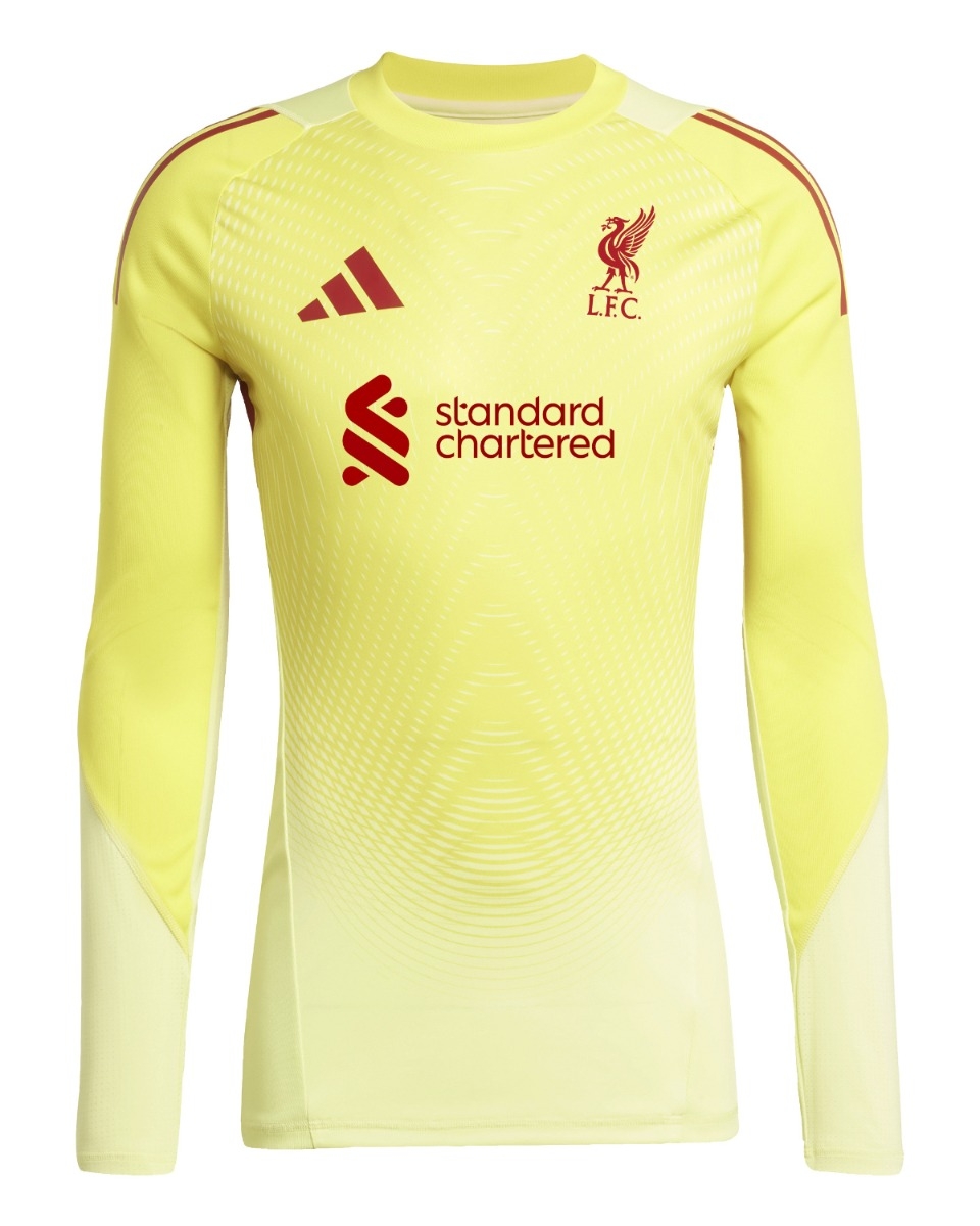 LFC adidas Mens 25/26 Long Sleeve Goalkeeper Jersey Yellow