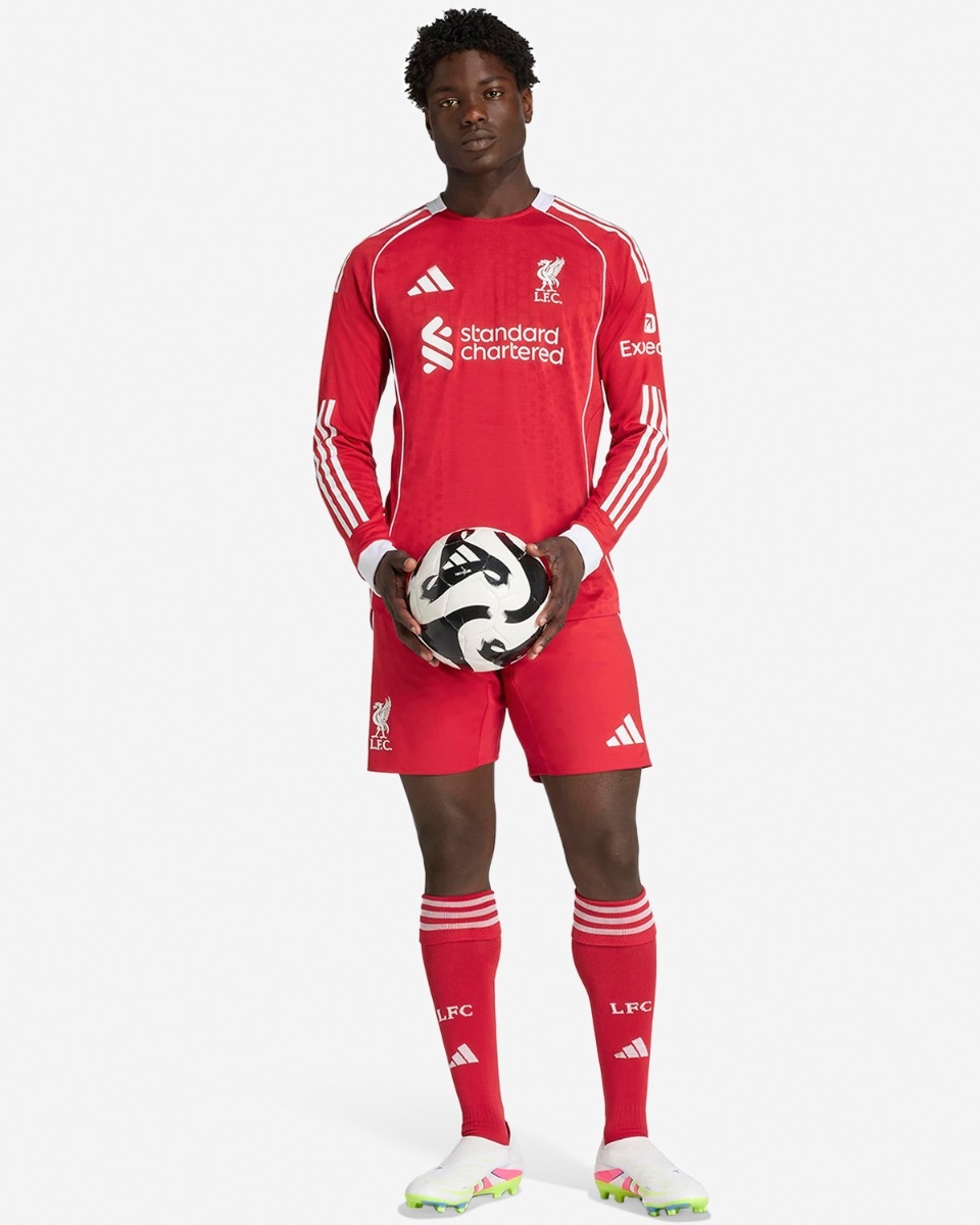 LFC adidas Mens 25/26 Authentic Home Long Sleeve Jersey