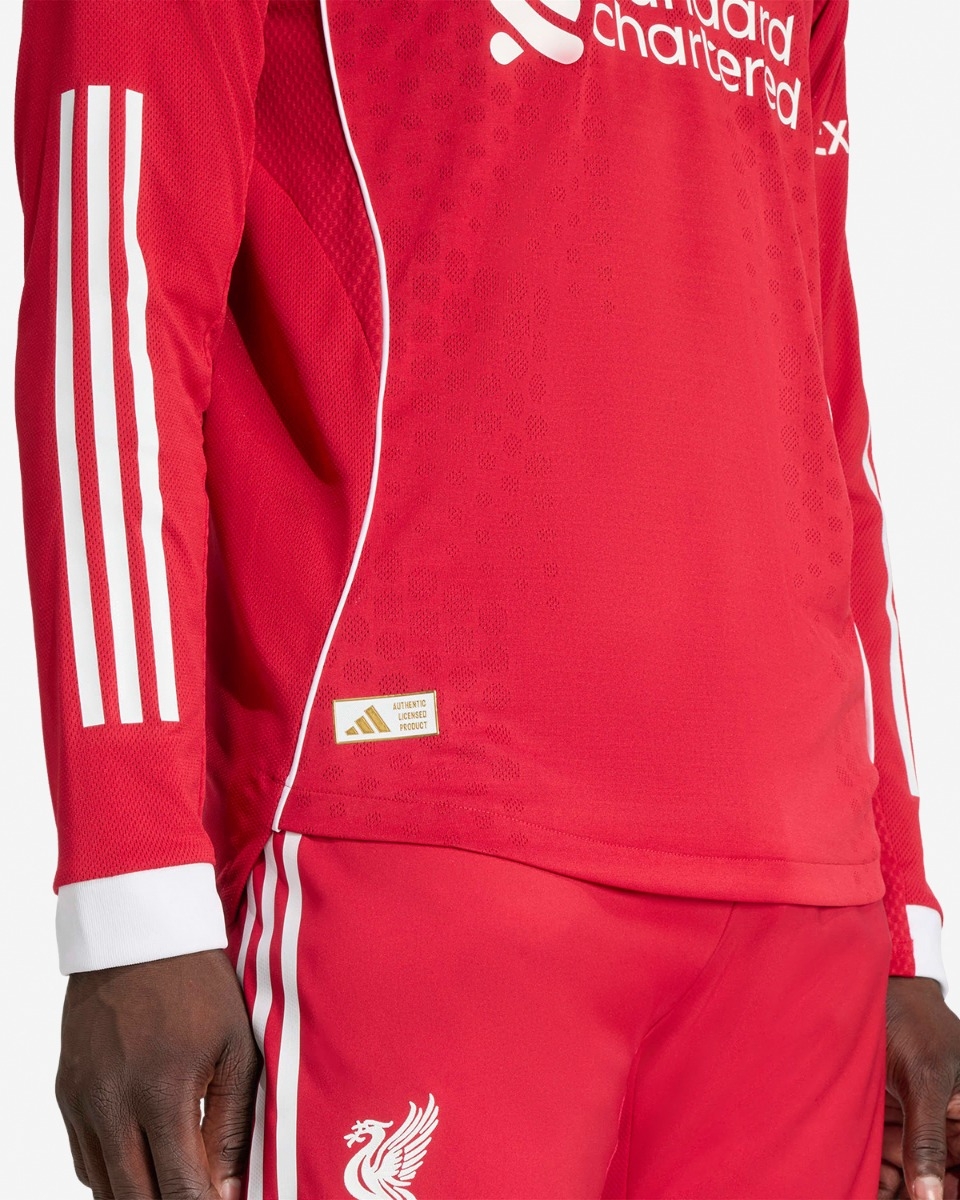 LFC adidas Mens 25/26 Authentic Home Long Sleeve Jersey