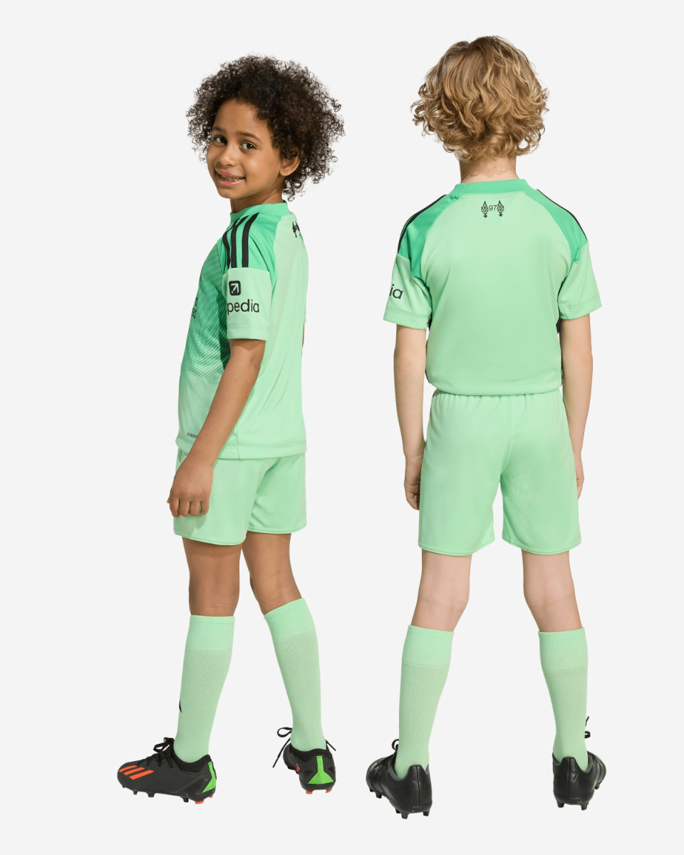 LFC adidas Little Kids 25/26 Home Goalkeeper Mini Kit