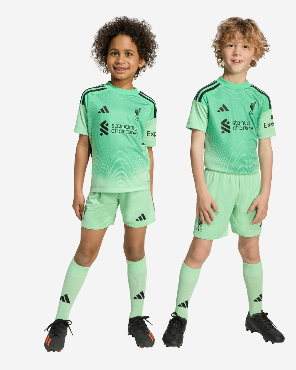 LFC adidas Little Kids 25/26 Home Goalkeeper Mini Kit