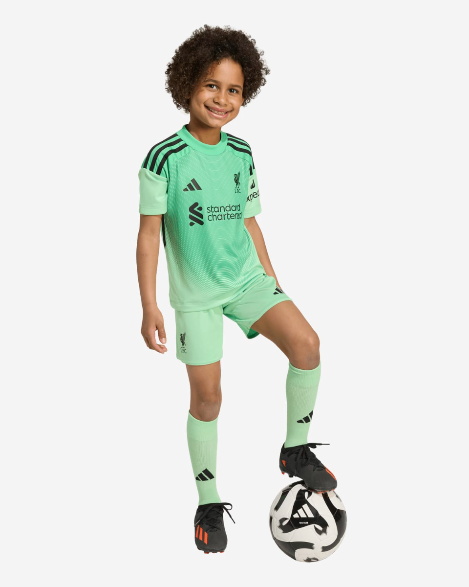 LFC adidas Little Kids 25/26 Home Goalkeeper Mini Kit