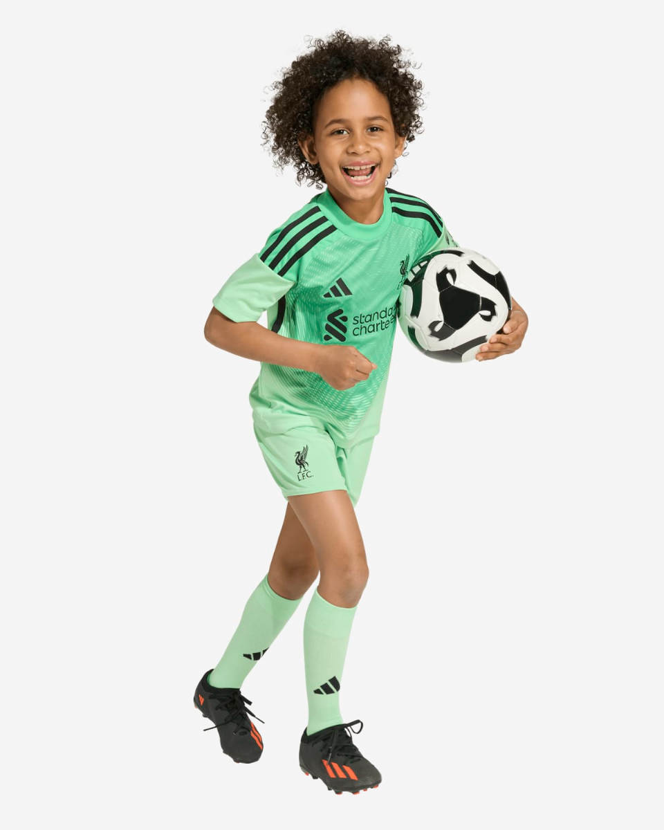 LFC adidas Little Kids 25/26 Home Goalkeeper Mini Kit