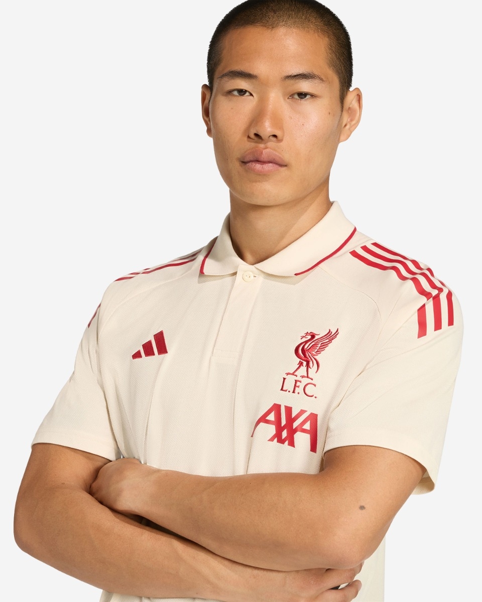 LFC adidas Mens 25/26 Domestic Training Polo White