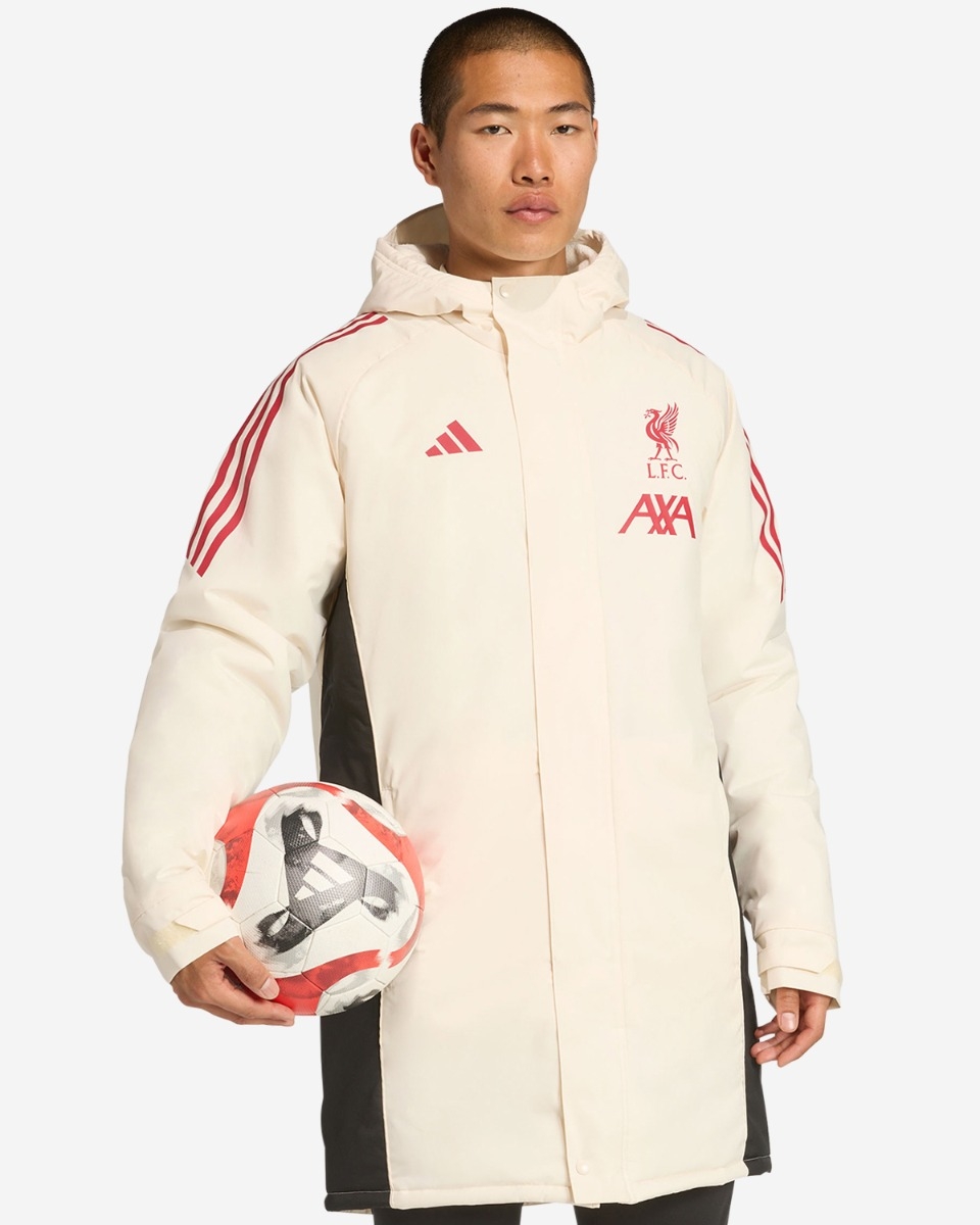 LFC adidas Mens 25/26 Domestic Long Match Day Jacket White