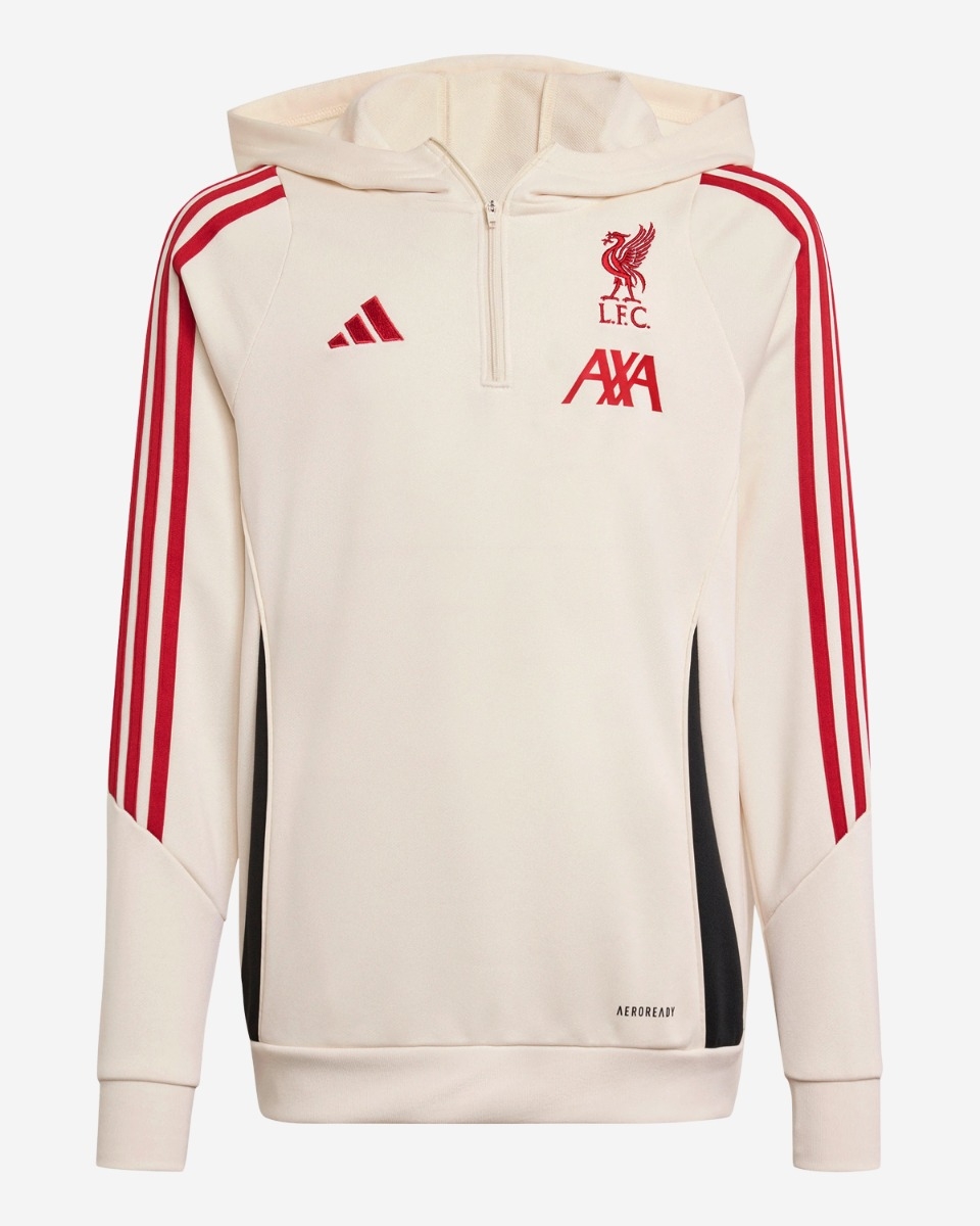 LFC adidas Youth 25/26 Domestic Training Hoodie White