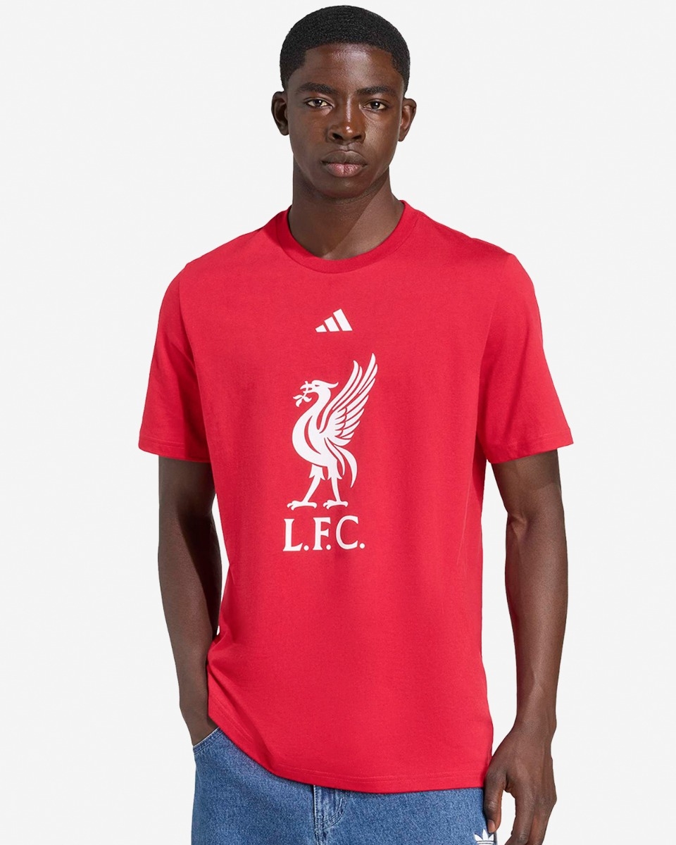 LFC adidas Mens 25/26 DNA Crest Tee Red