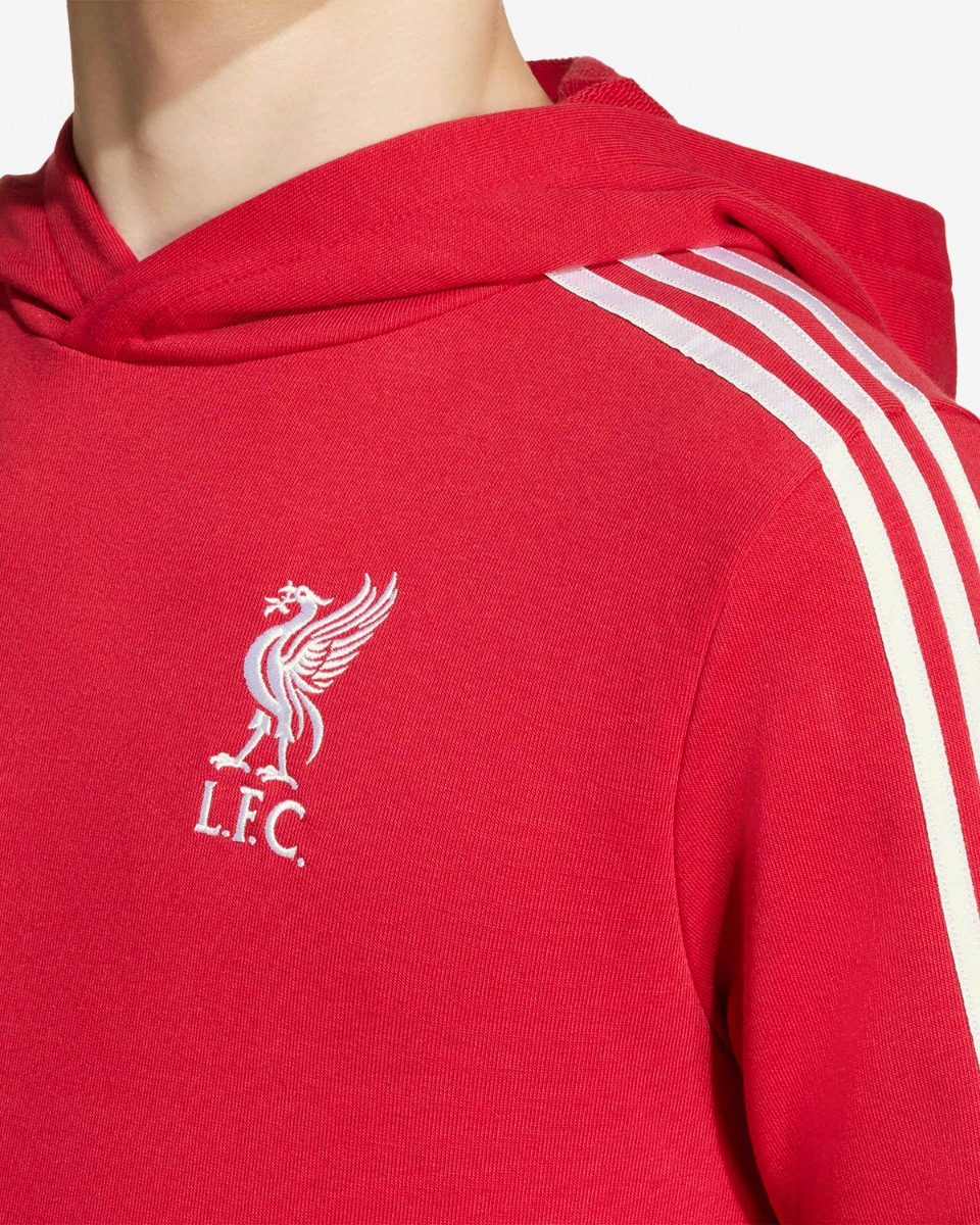 LFC adidas Kids 25/26 Pullover Hoodie Red