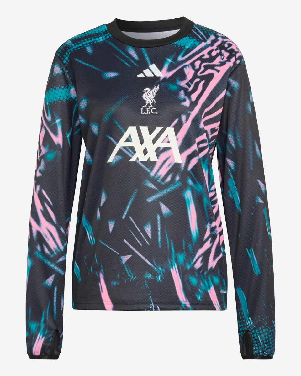 LFC adidas Womens 25/26 Pre-Match Long Sleeve Top Black