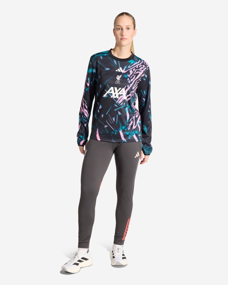 LFC adidas Womens 25/26 Pre-Match Long Sleeve Top Black