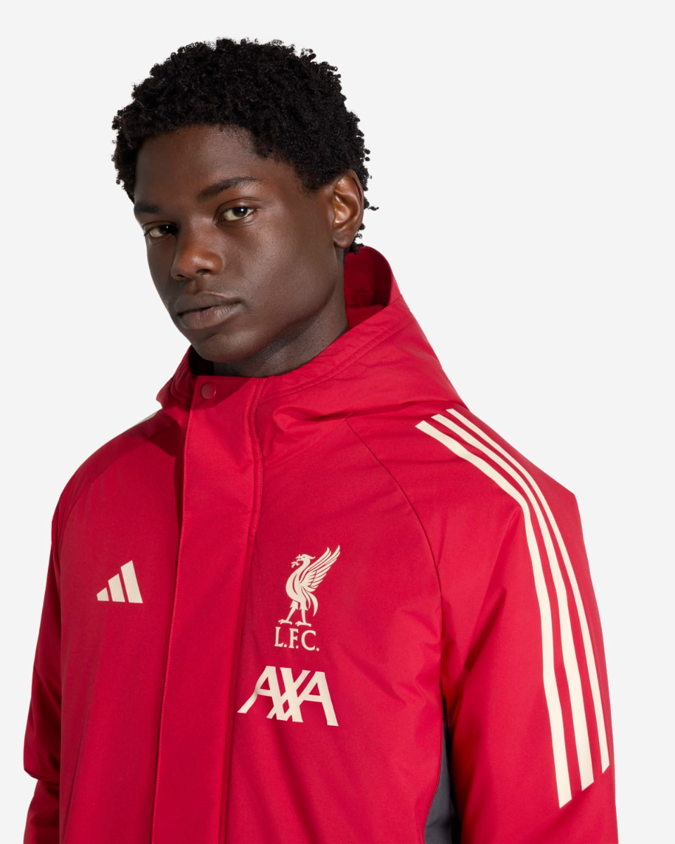 LFC adidas Mens 25/26 Long Match-Day Jacket Red