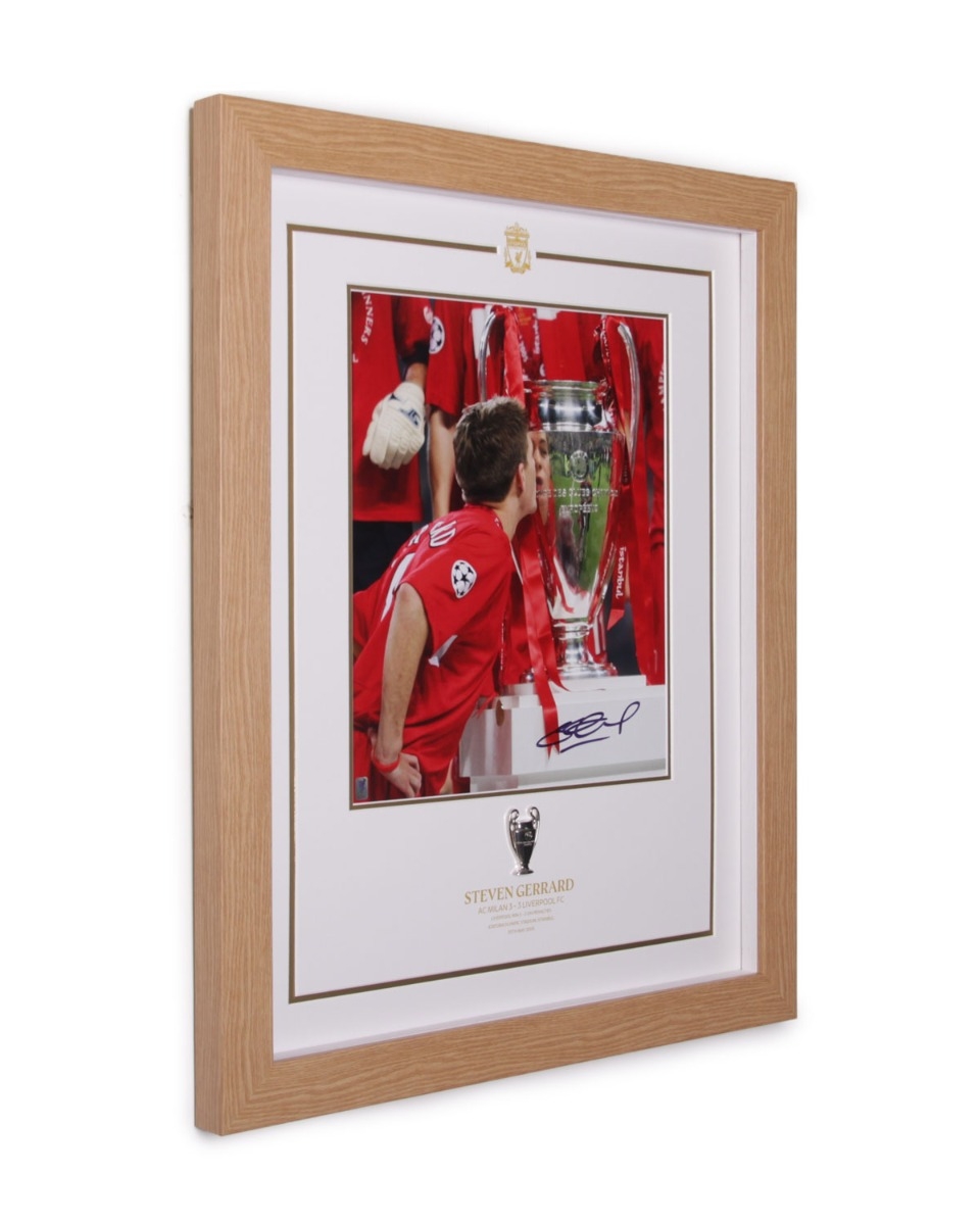 LFC Signed Gerrard Istanbul Framed Image