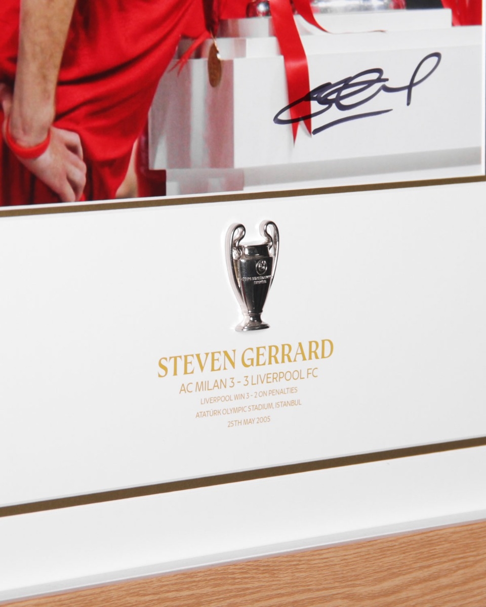 LFC Signed Gerrard Istanbul Framed Image