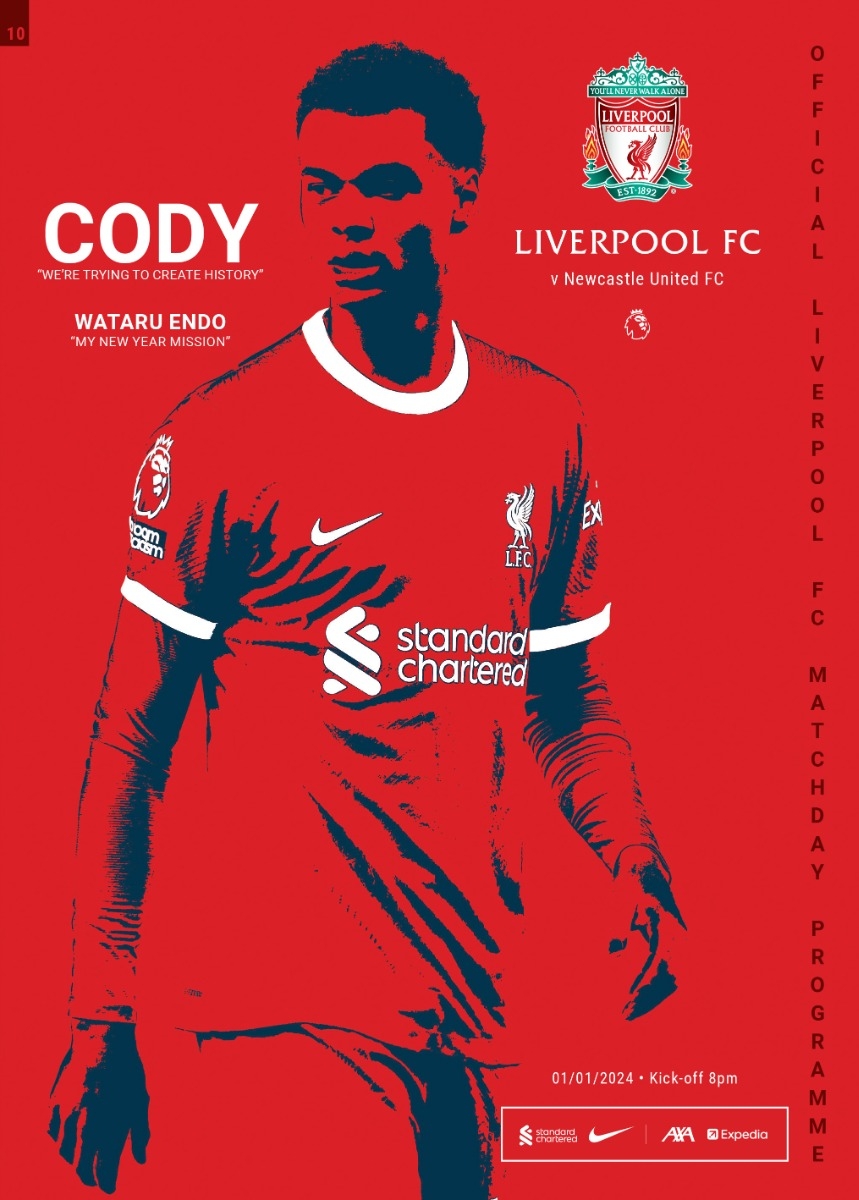 Matchday Programme 16 - LFC vs Newcastle - 01/01/24