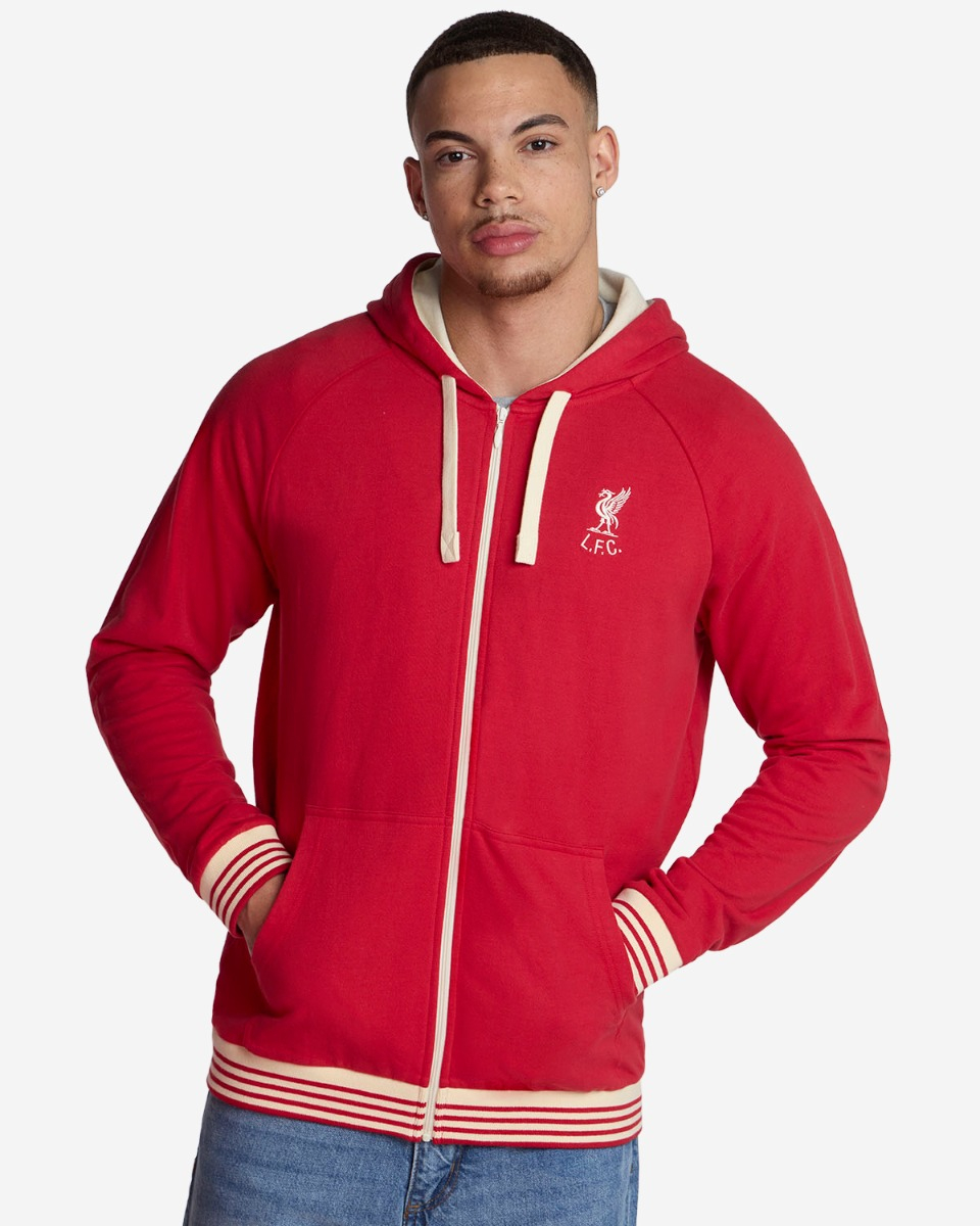 LFC Mens Shankly Zip Through Hoodie Red