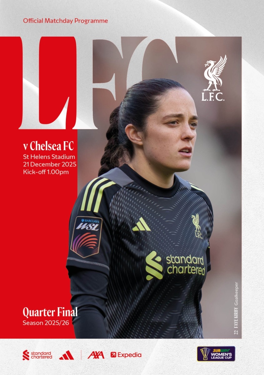Matchday Programme: LFC Women v Chelsea Women - WLC - 21/12/2025