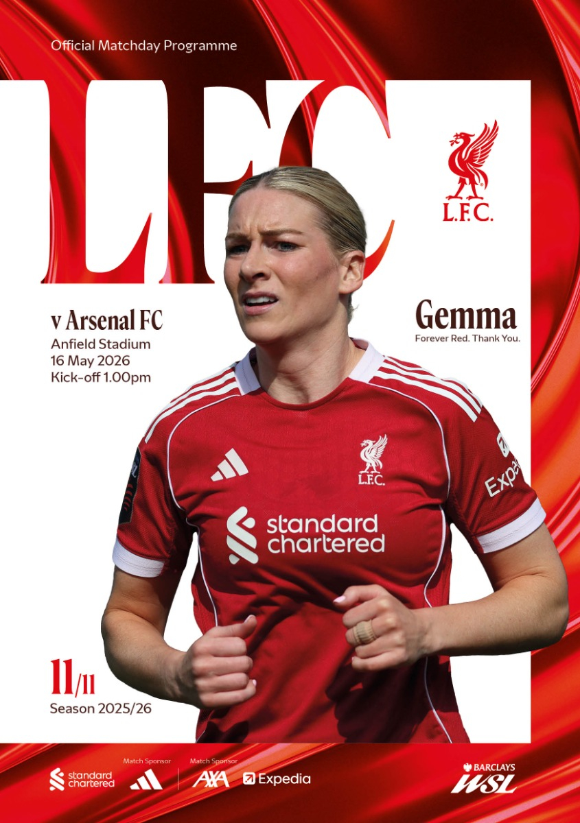 Matchday Programme: LFC Women v Arsenal Women - WSL - 16/05/2026