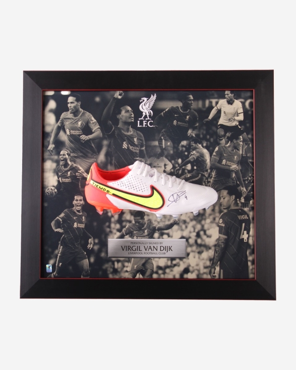 LFC Signed Van Dijk Framed Boot