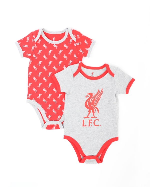 LFC Baby 2 Pack Grey/Red Bodysuit