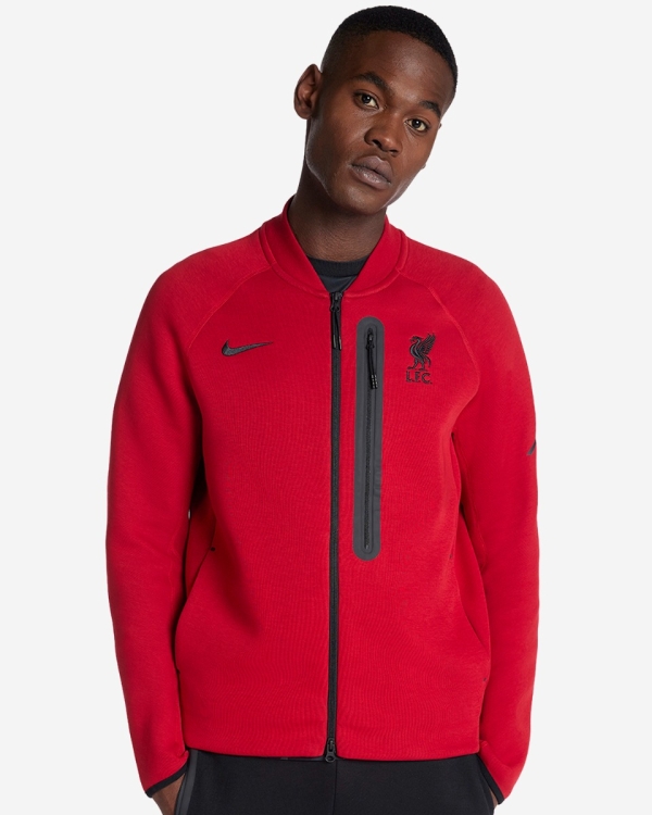 LFC Nike Mens 24/25 Tech Fleece N98 Jacket Gym Red