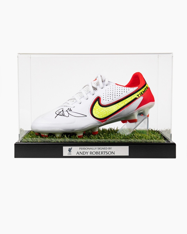 LFC Signed Robertson Boot In Case