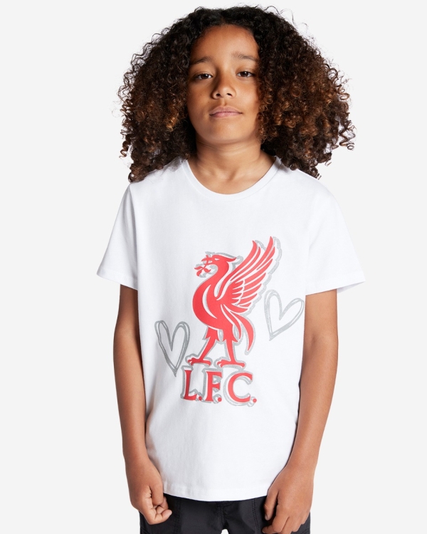 LFC Juniors Heart Liverpool Tee White