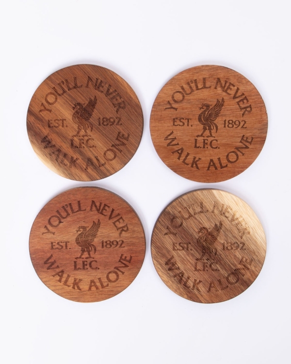 LFC 4pk Wooden Coaster Set