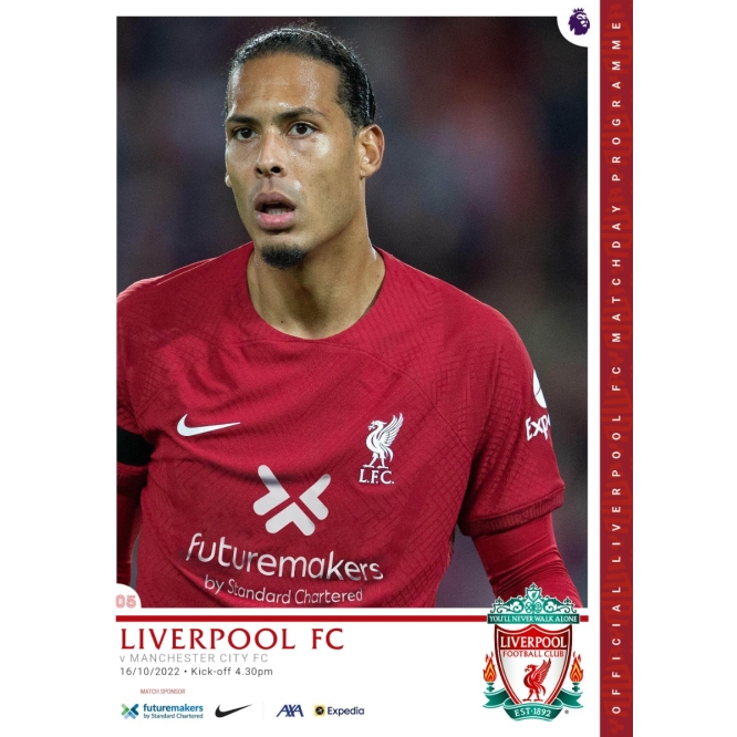 Matchday Programme 11 -LFC Vs Manchester City 16/10/22