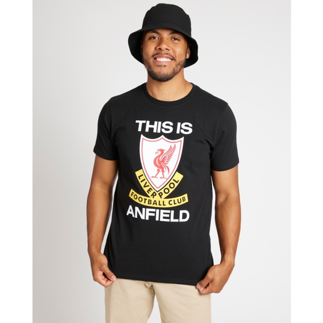 LFC Adults This is Anfield Black Tee